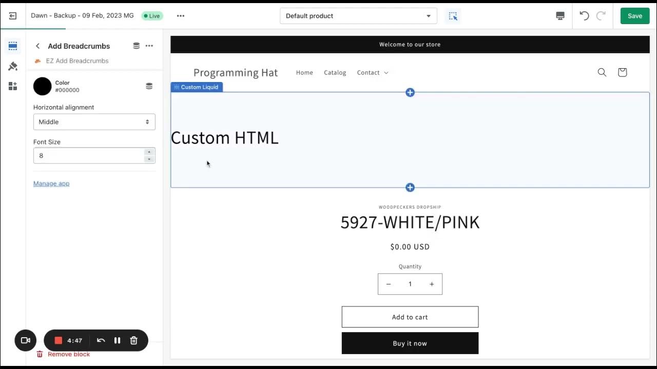 How to add Breadcrumbs to Product Pages in Shopify - YouTube