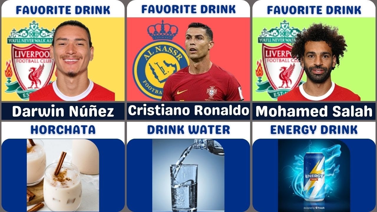 Best Football Players Favorite Drinks | Comparison - YouTube