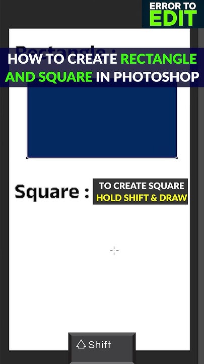 How to create rectangle and square in photoshop - YouTube