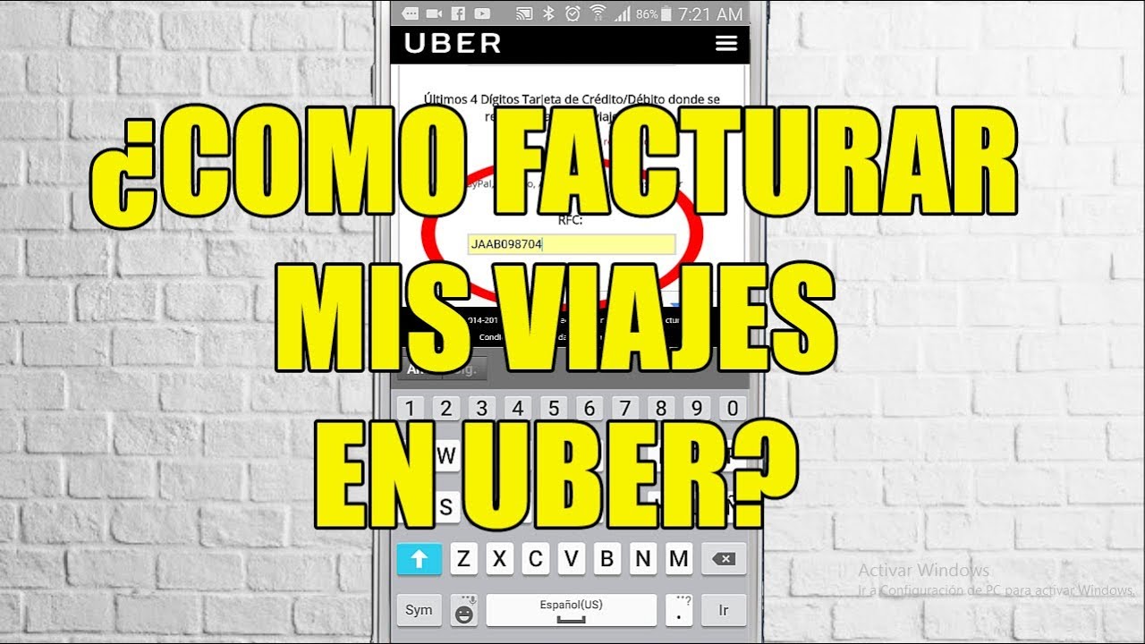 ¿COMO FACTURAR LOS VIAJES EN UBER? - YouTube