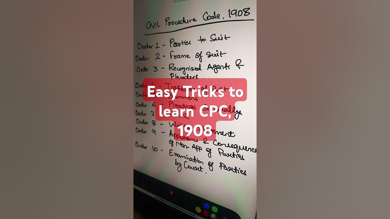 Easy Tricks to learn Orders,CPC 1908#law#learners#easy#tricks to remember#shortsviral #judiciary ...