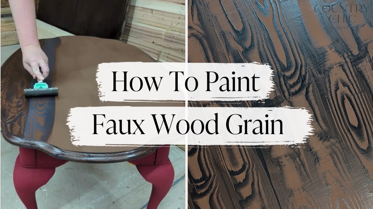 How To Create Realistic Faux Wood Grain with Furniture Glaze | Country ...