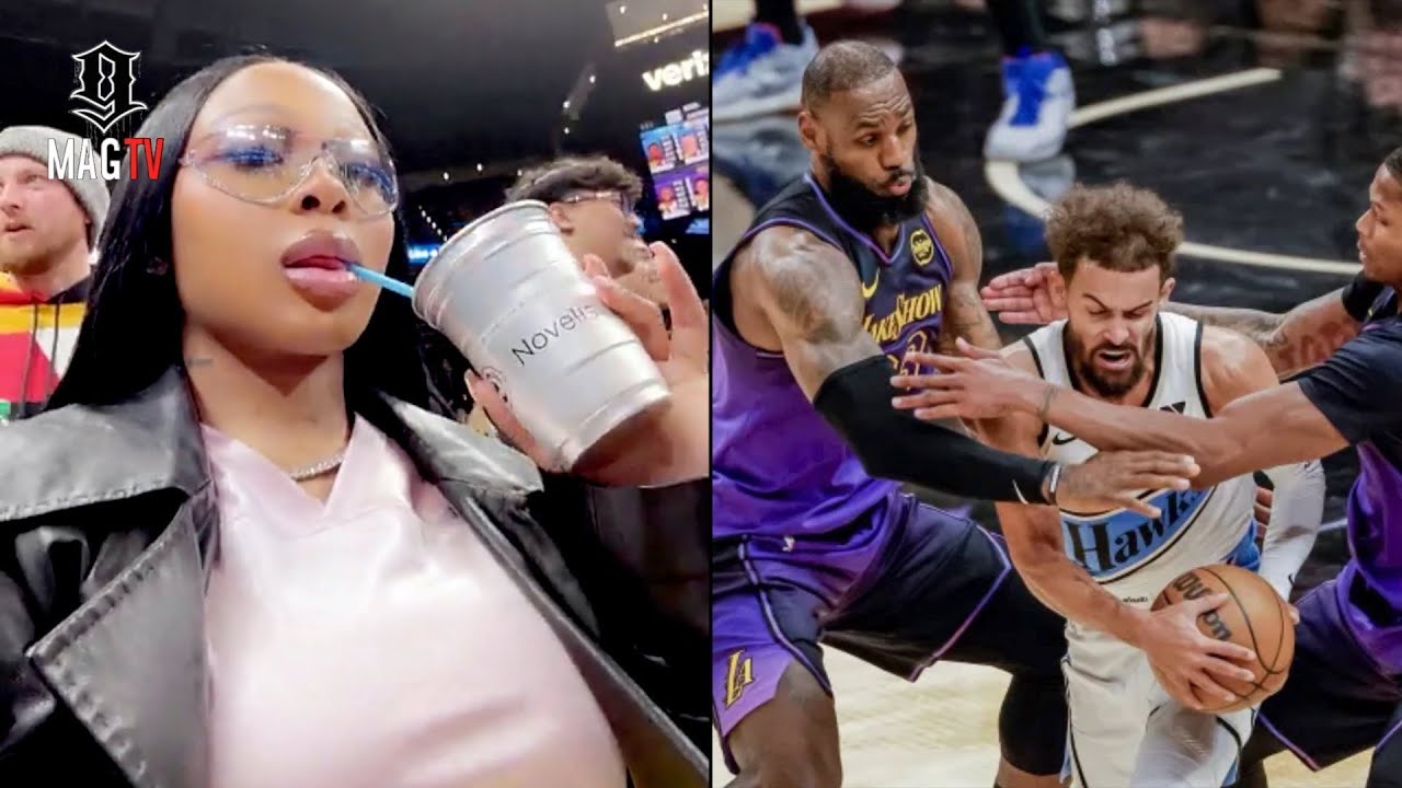Lil Baby "BM" Jayda Cheaves & Host Of Stars Attend The Hawks Lakers ...