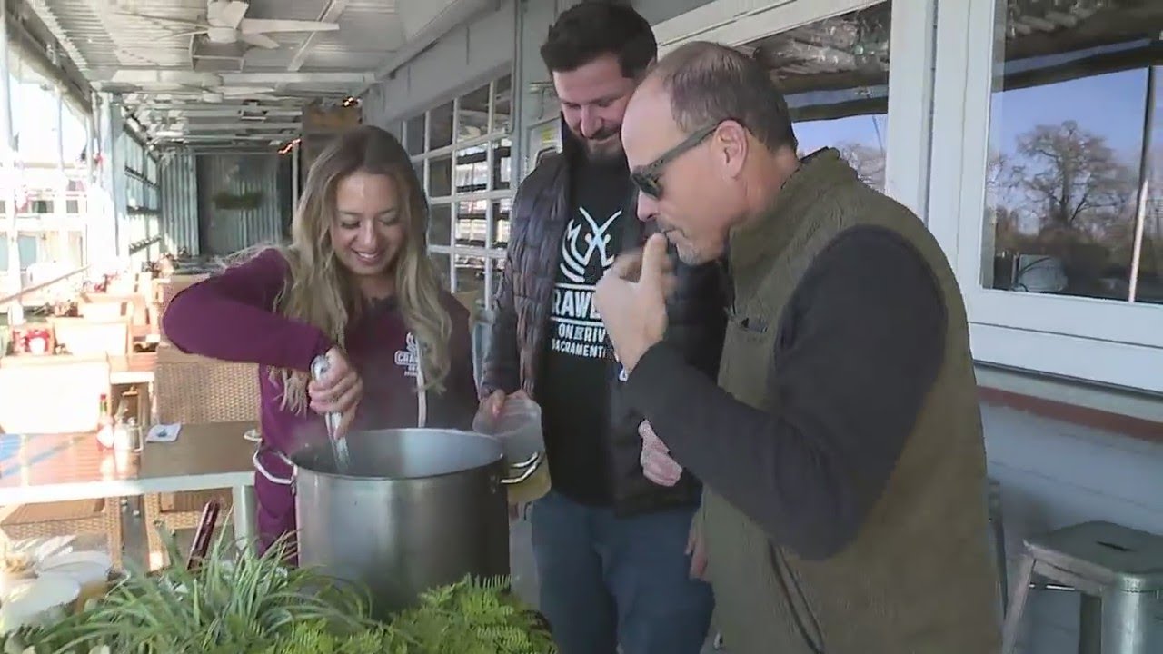 Celebrating Clam Chowder Day at Crawdads on the River - YouTube