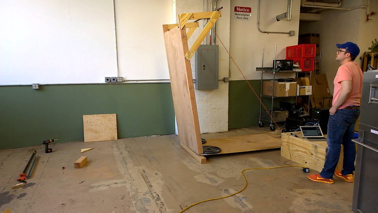 Flip up wall concept with winch - YouTube