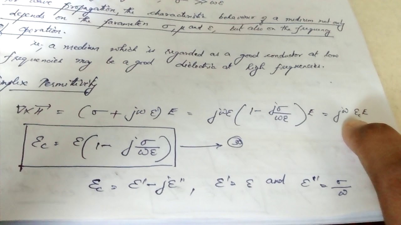 EE302: EMT -COMPLEX PERMITTIVITY - YouTube