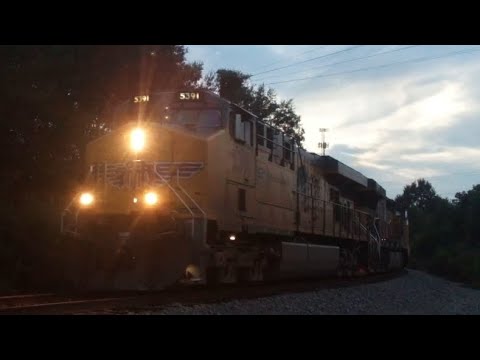 AC60/Ex SP!!! UP #5391 leads a very slow EB UP M-SALI19 out of Lake Charles, Louisiana!!! - YouTube