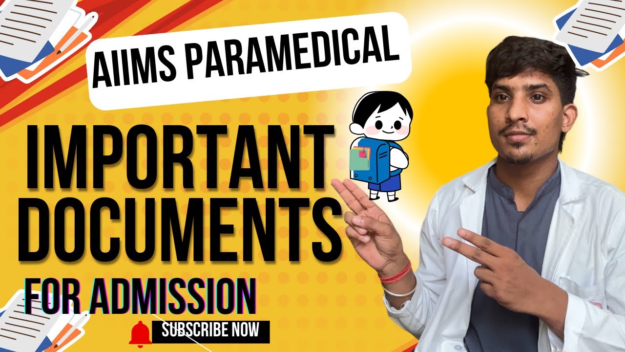 IMPORTANT DOCUMENTS 📑 FOR AIIMS PARAMEDICAL ADMISSION📃#aiimsparamedical ...