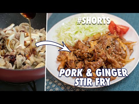 Easy Shogayaki! Pork & Ginger Stir Fry #Shorts