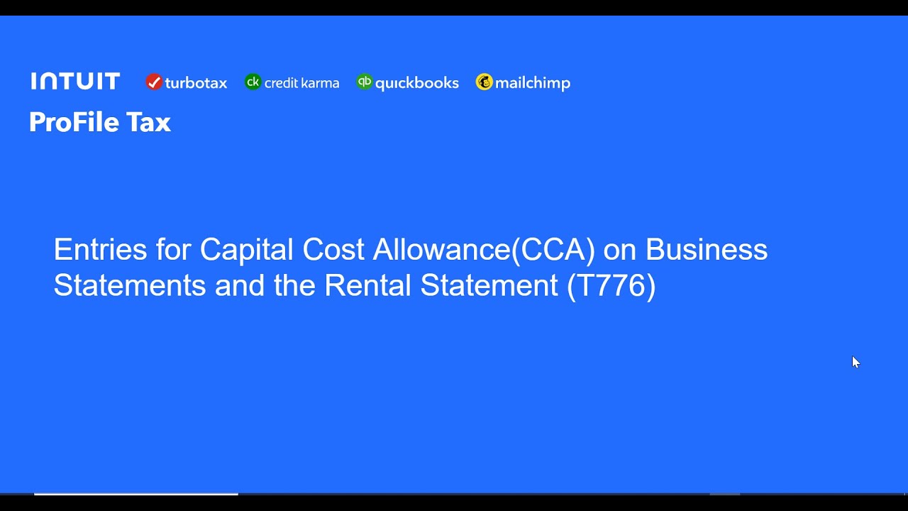 Claiming CCA on Business statements in the ProFile T1 module - YouTube