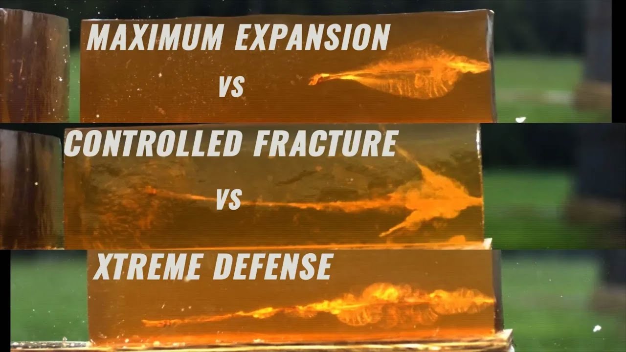 Maximum Expansion vs Controlled Fracture vs Xtreme Defense 9mm Bullets ...
