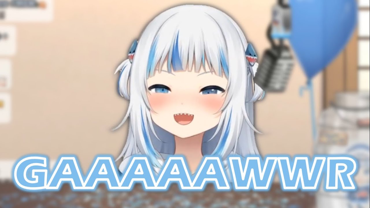 Gura's Shark Growl is too Cute - YouTube