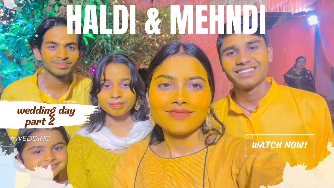 Sister's Wedding Vlog : Part 2 | haldi & Mehndi function | - YouTube