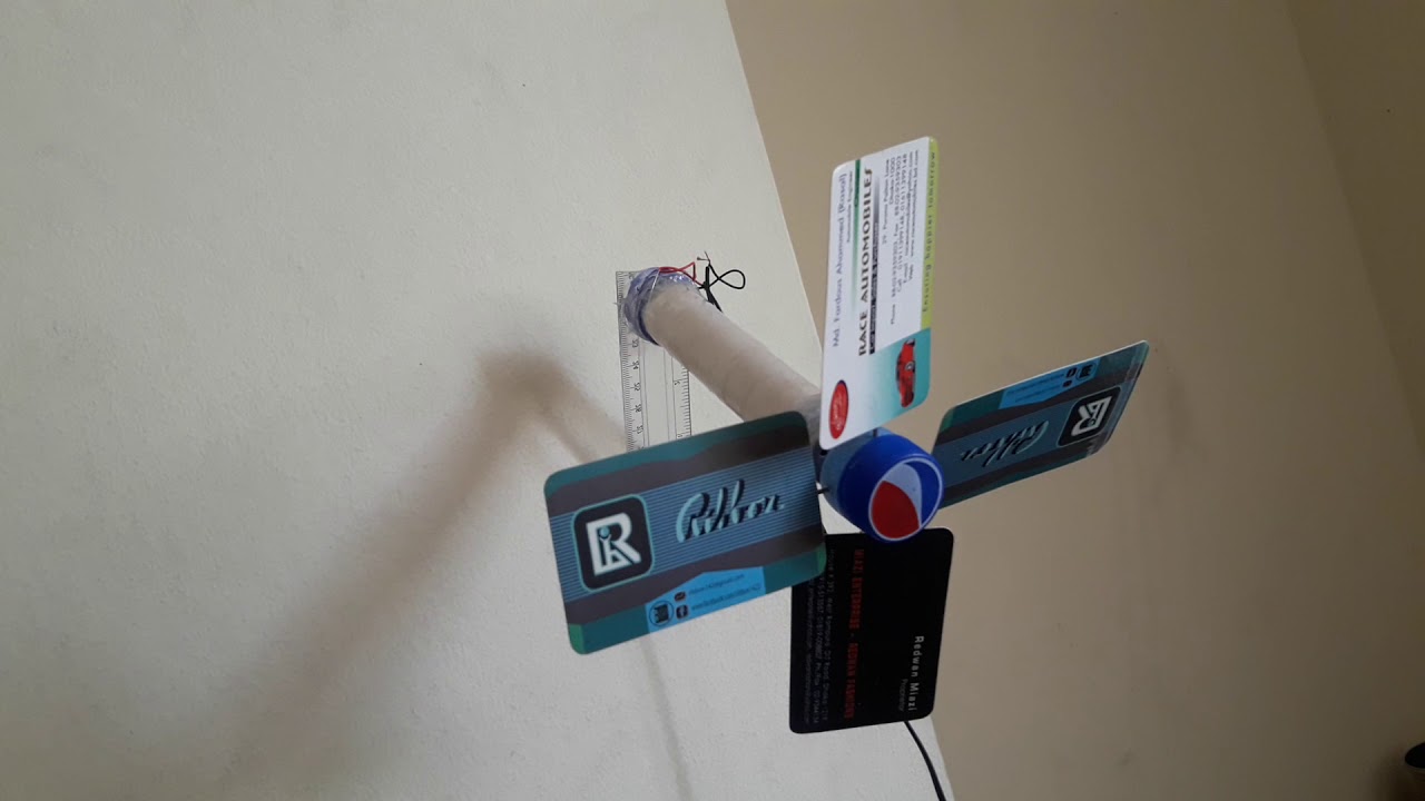 homemade cardboard wall fan - YouTube