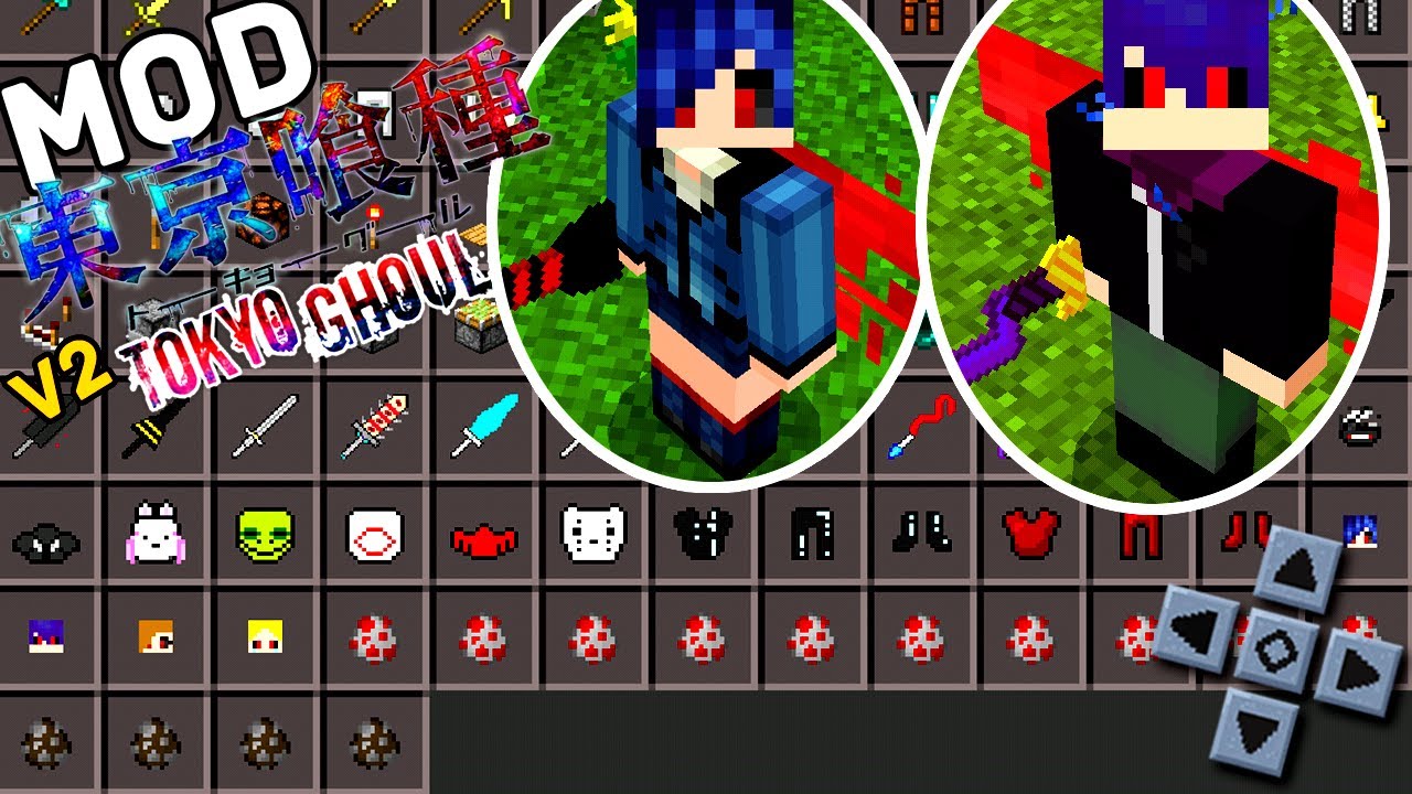 MOD TOKYO GHOUL V2 COM 13 QUINQUES, 7 MASCARAS, VIRE UM GHOUL E 11 MOBS ...