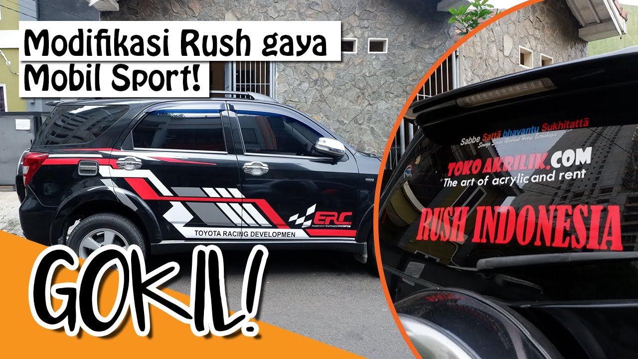STICKER MOBIL TOYOTA RUSH - FULL BODY STIKER RACING THEME - JASA STIKER ...