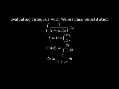 Integral of 1/(2+sin(x)) (Weierstrass substitution + substitution) - YouTube
