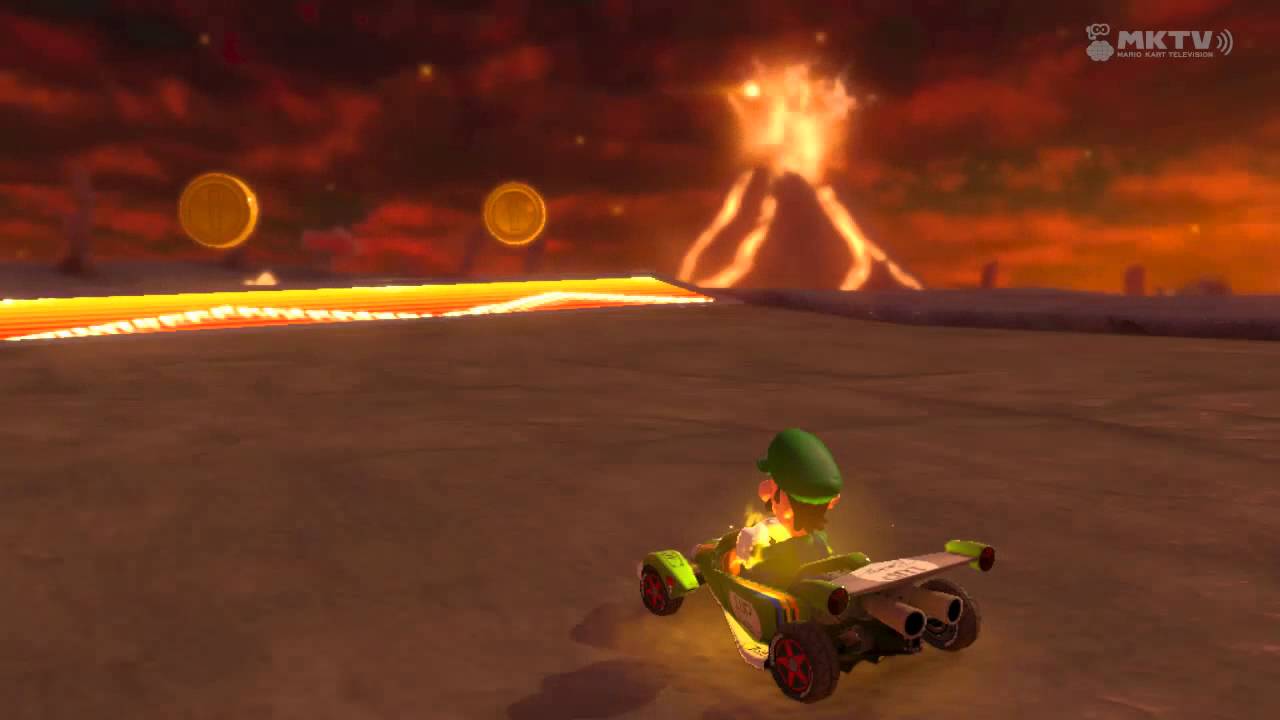 Wii U - Mario Kart 8 - (Wii) Grumble Volcano - YouTube
