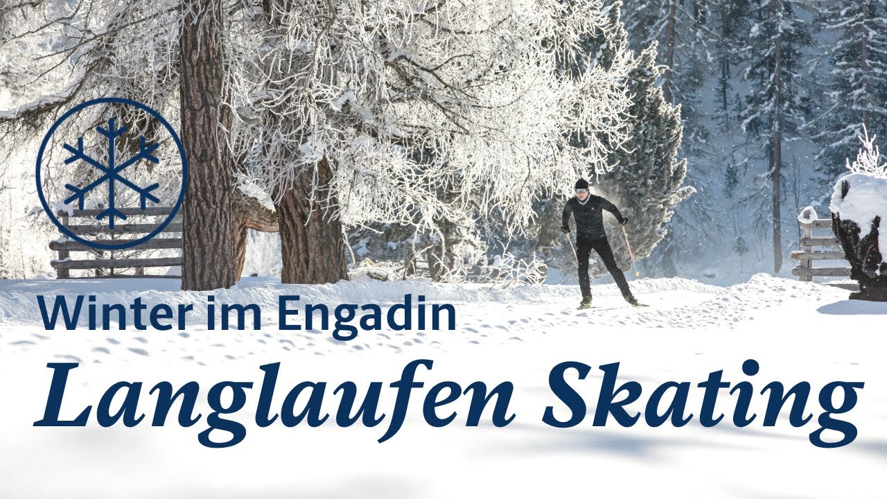 Winter im Engadin - Langlaufen Skating - YouTube