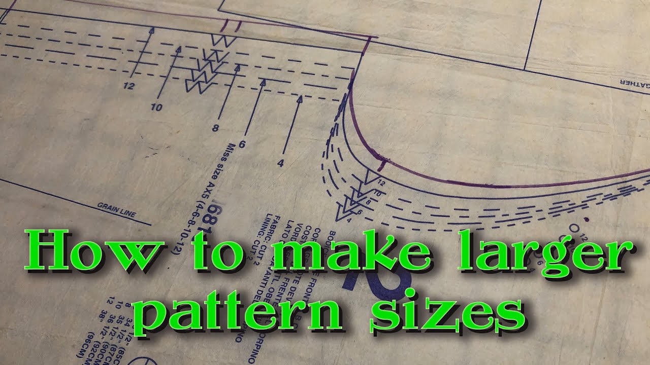 Quickie Tutorial: How to add sizes to sewing patterns - YouTube