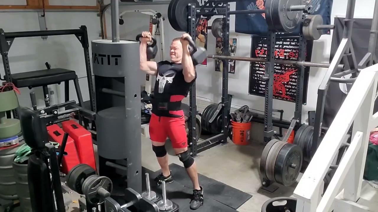 20 rounds of 1 Armor Building Complex w/24kg bells and 2 Burpee Chins ...