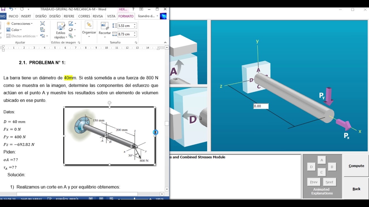 CARGAS COMBINADAS-MDSOLIDS - YouTube