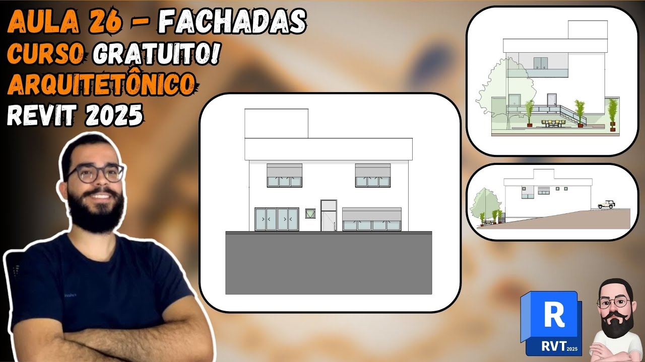 Aula 26 - Fachadas no Revit: Passo a Passo COMPLETO!- Curso ...