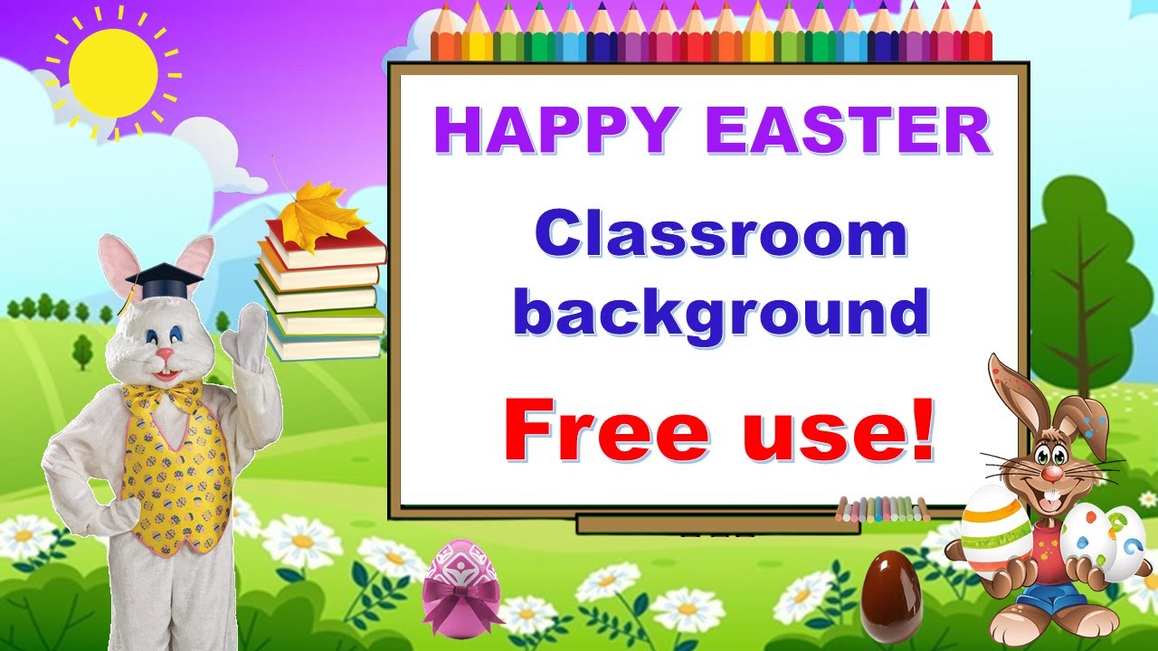 HAPPY EASTER background - Animated SCREEN background Education ...