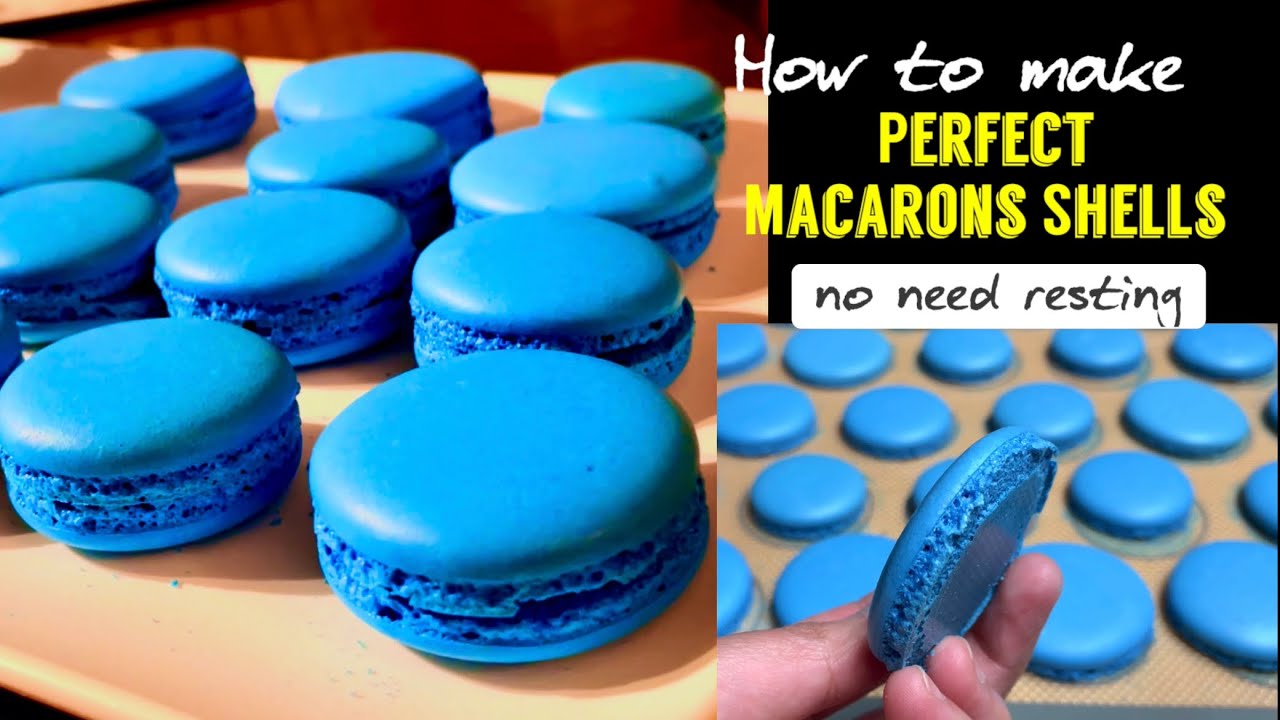 Perfect Macarons Shells/ No Resting Method - YouTube