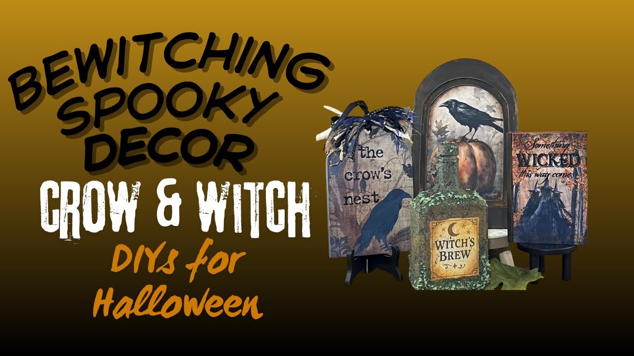 Bewitching Spooky Decor Crow & Witch DIYs for Halloween - YouTube
