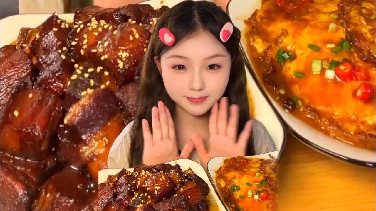 ASMR MUKBANG| EATING SUPER YUMMY STEWED PORK WITH RICE. - YouTube