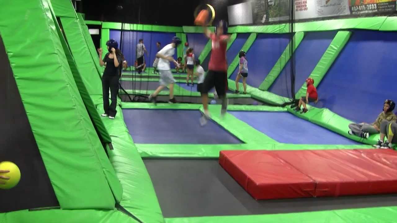 Epic TRAMPOLINE DodgeBall Fight - Orlando - YouTube