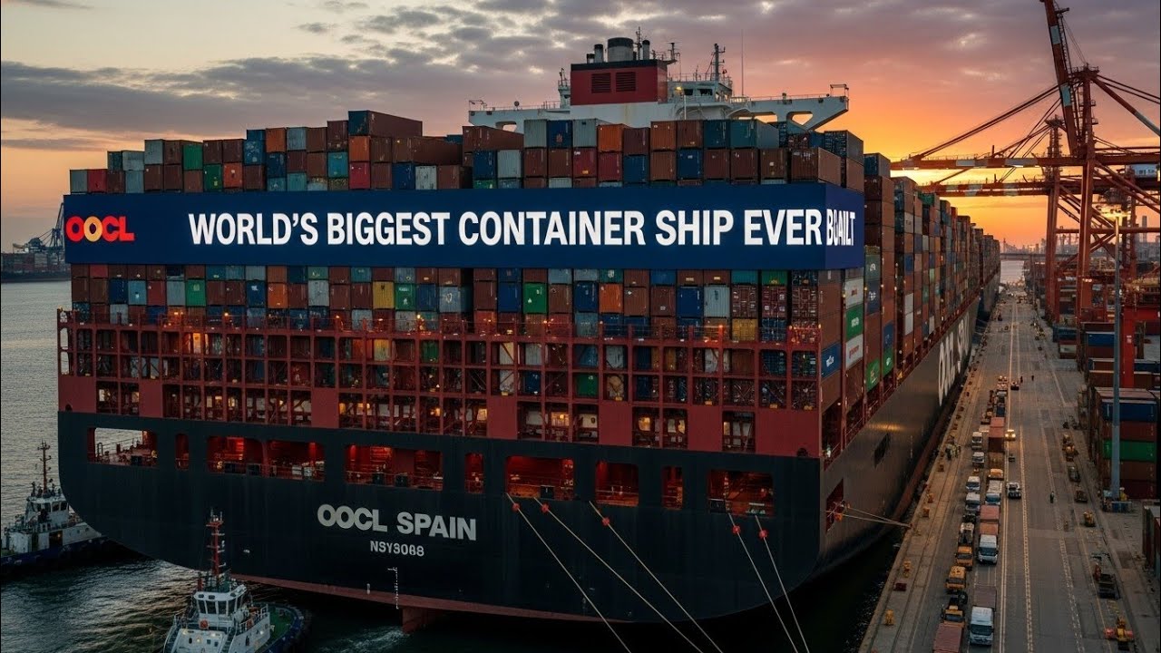 Inside the World's Biggest Container Ship Ever Built #MegaShips # ...