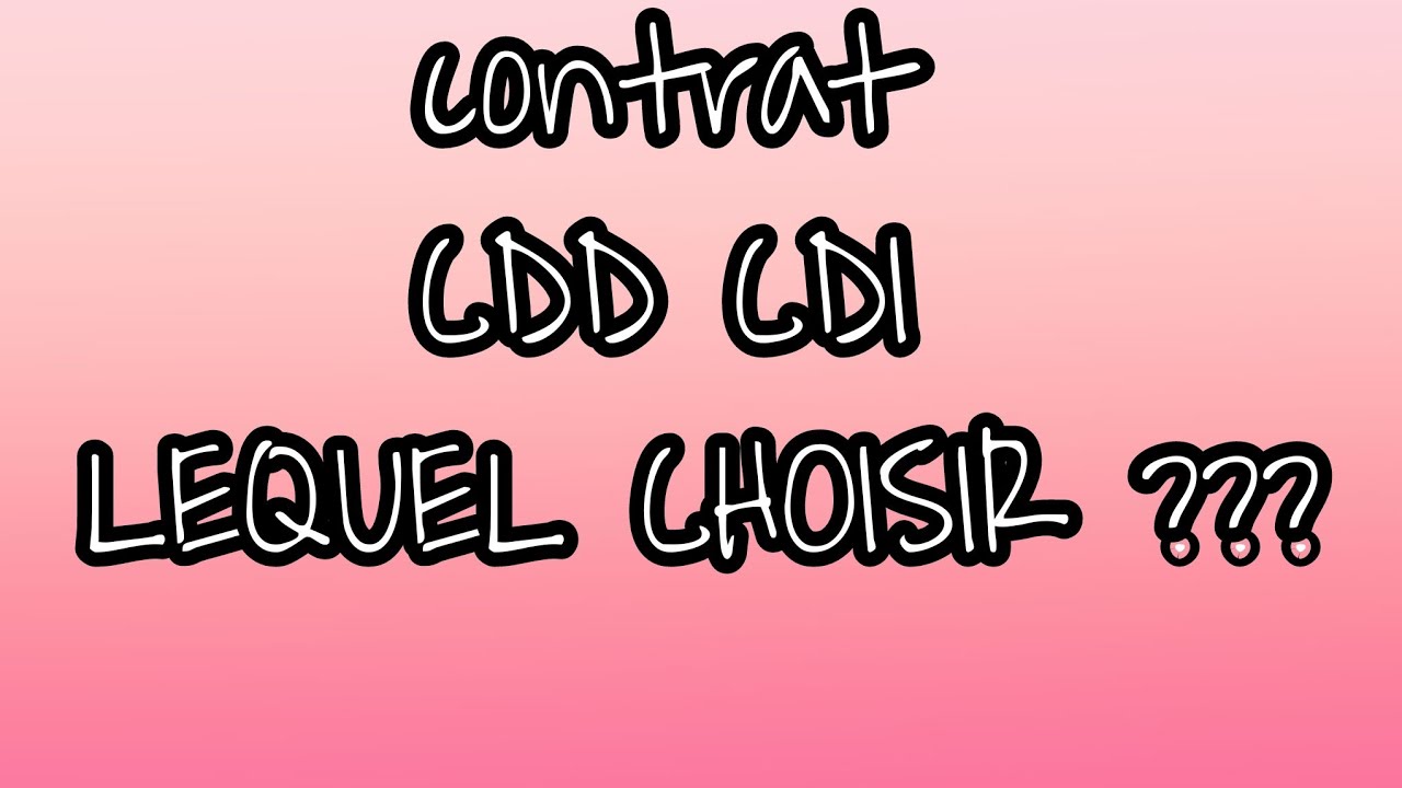 La Diff rence Entre Un CDD Et Un CDI Assistante Maternelle YouTube La Diff rence Entre Un CDD Et Un CDI Assistante Maternelle YouTube