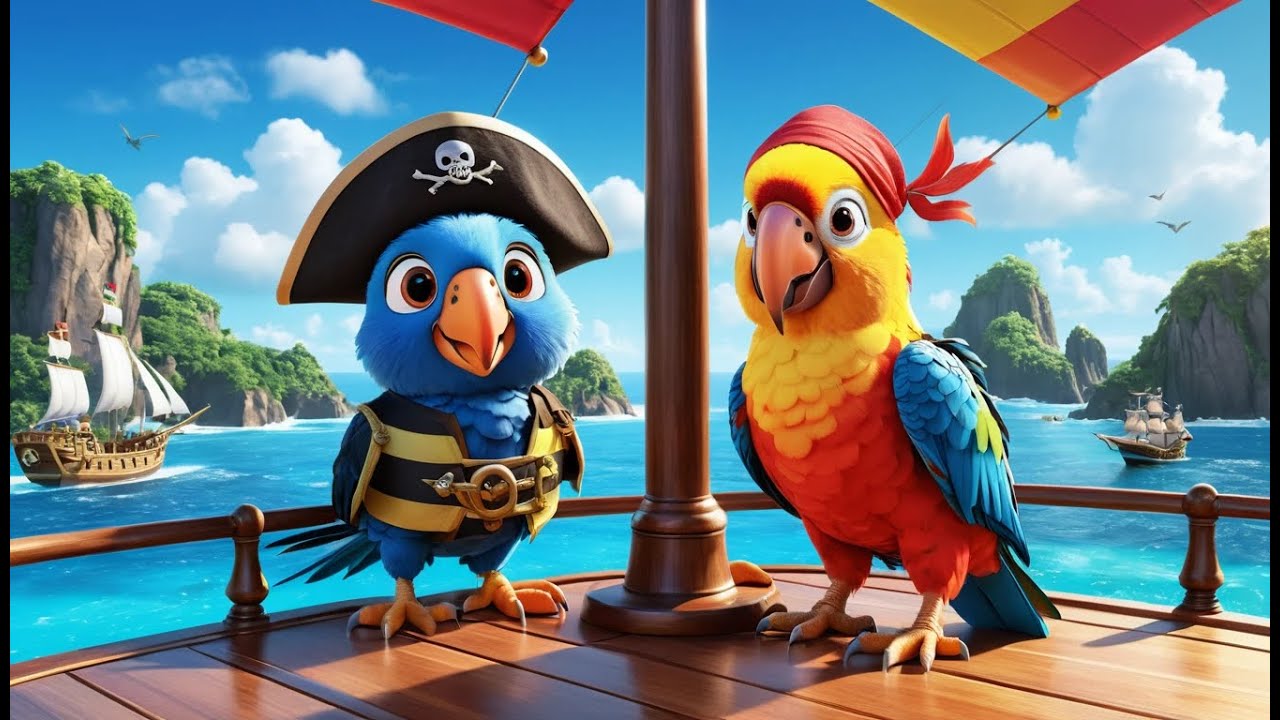 Parrot’s Pirate Adventure – A Swashbuckling 3D Cartoon Journey with ...