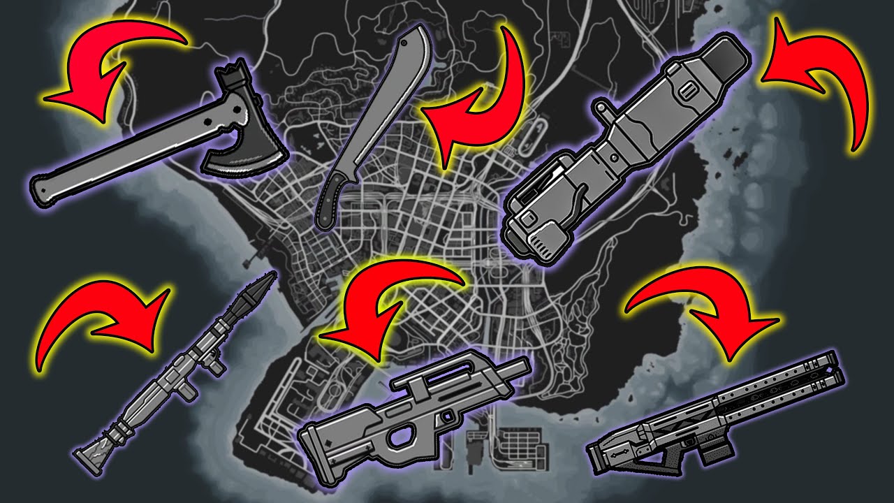 GTA 5 - All Secret Rare Weapon Locations (Rail Gun, Sniper Rifle & more ...