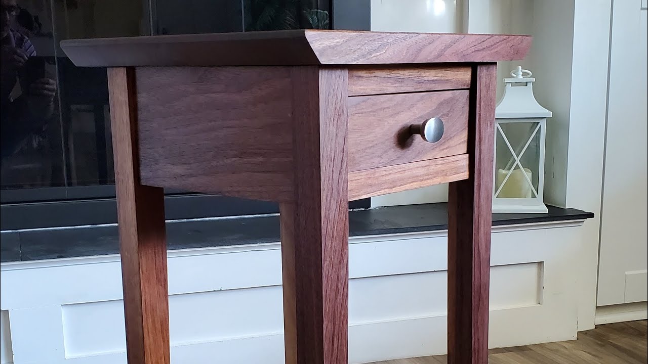 Walnut end table full build. - YouTube