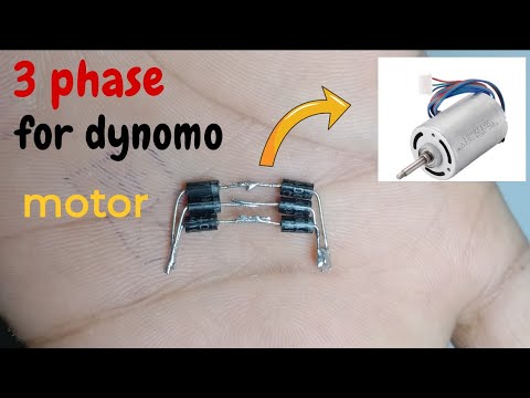 how to make 3 phase bridge rectifier | for dynomo moter - YouTube
