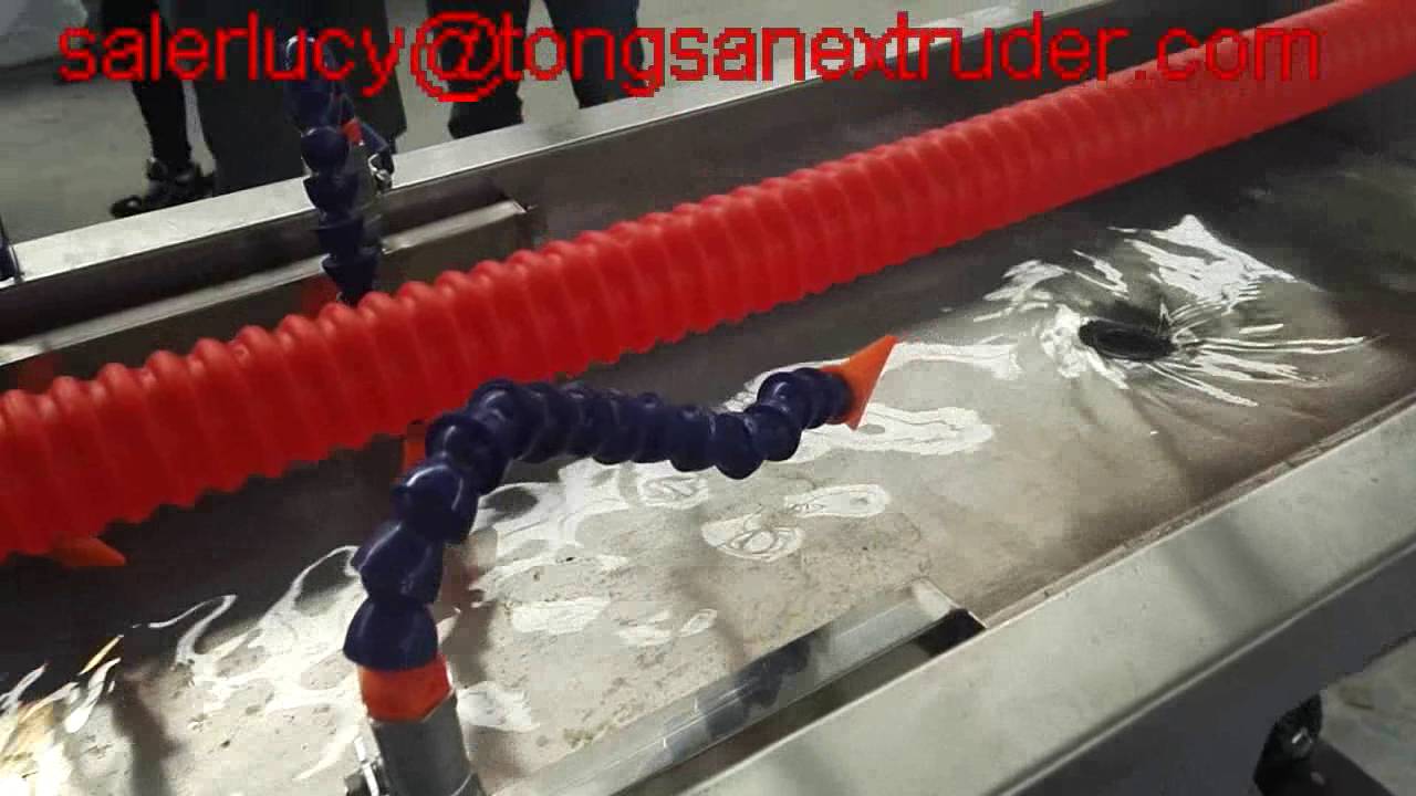 PE helical bellows PE Helical Corrugated Pipe Production Line - YouTube