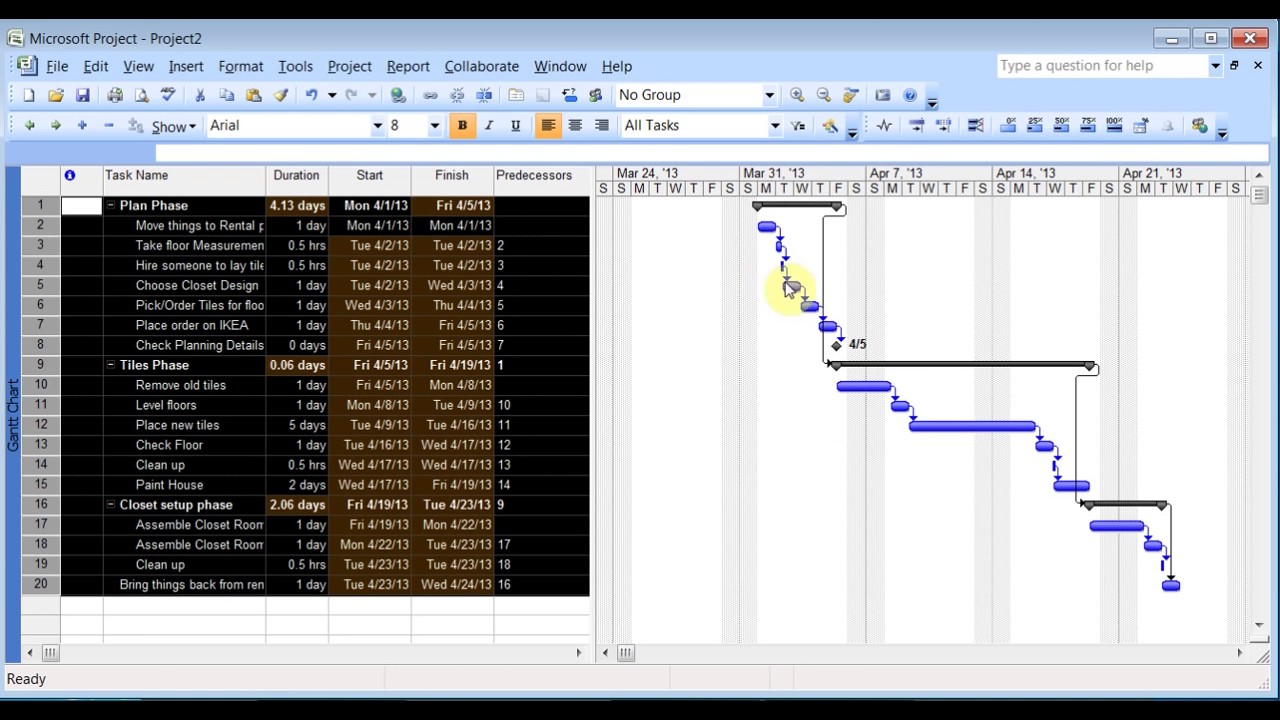Microsoft Project 2007 Pt 1 Tasks - YouTube