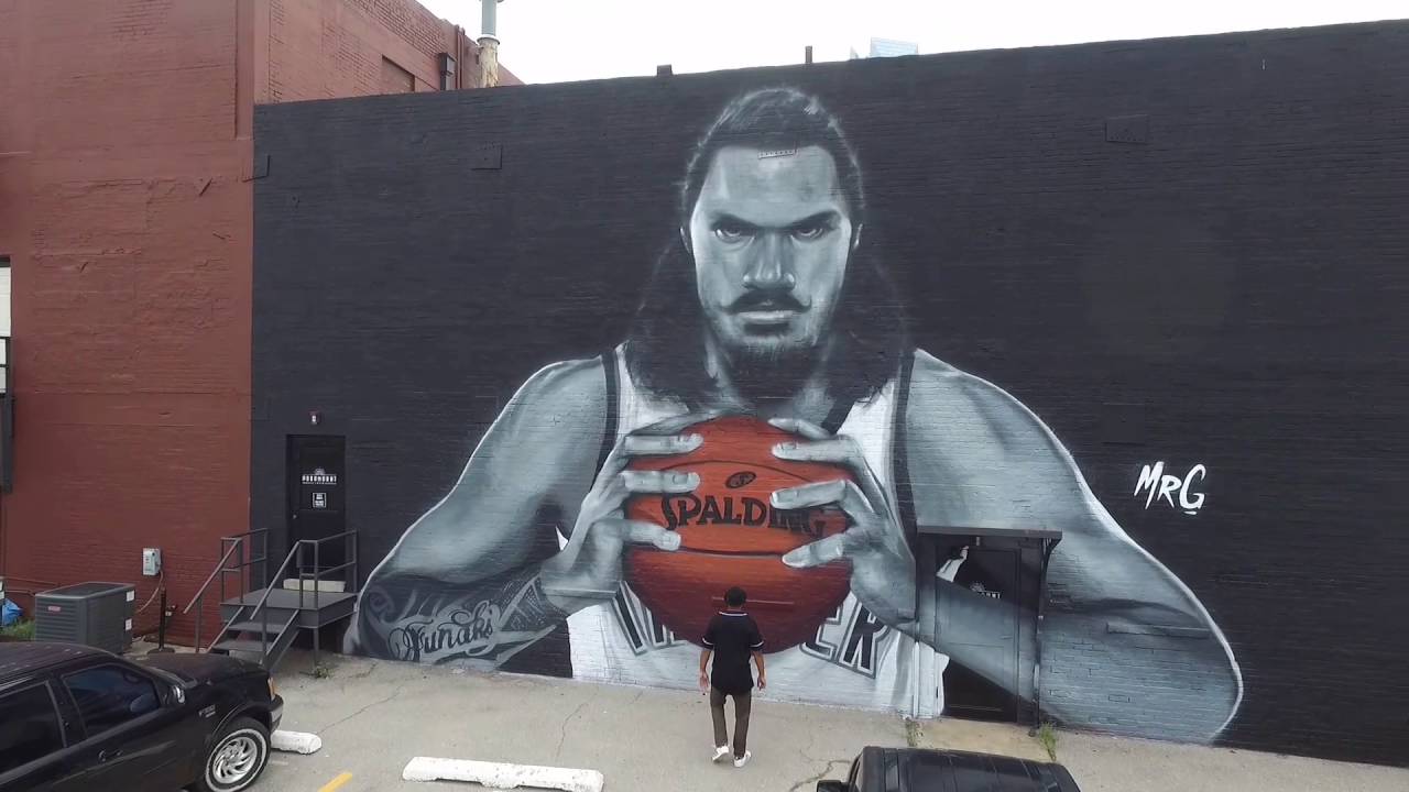 MR G x OKLAHOMA CITY Steven Adams & Paramount Murals - YouTube