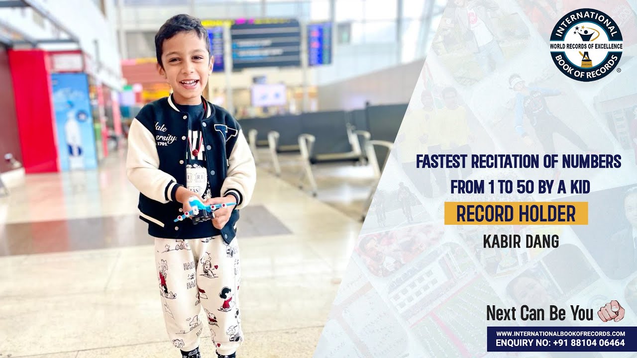 FASTEST RECITATION OF NUMBERS FROM 1 TO 50 BY A KID - YouTube