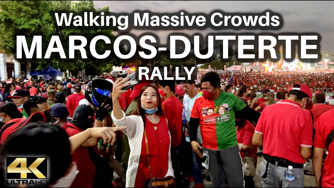 Walking Massive Crowds at MARCOS DUTERTE Rally [4K] - YouTube
