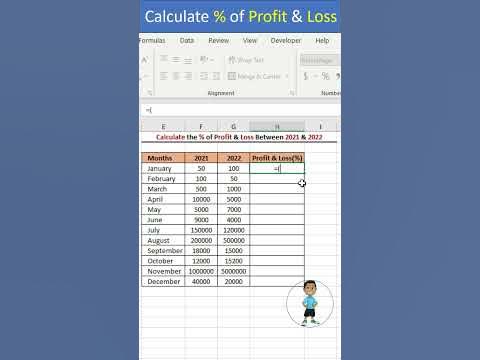 Excel Job Interview Questions Calculate Percentage (%) of Profit & Loss in Excel #excel # ...