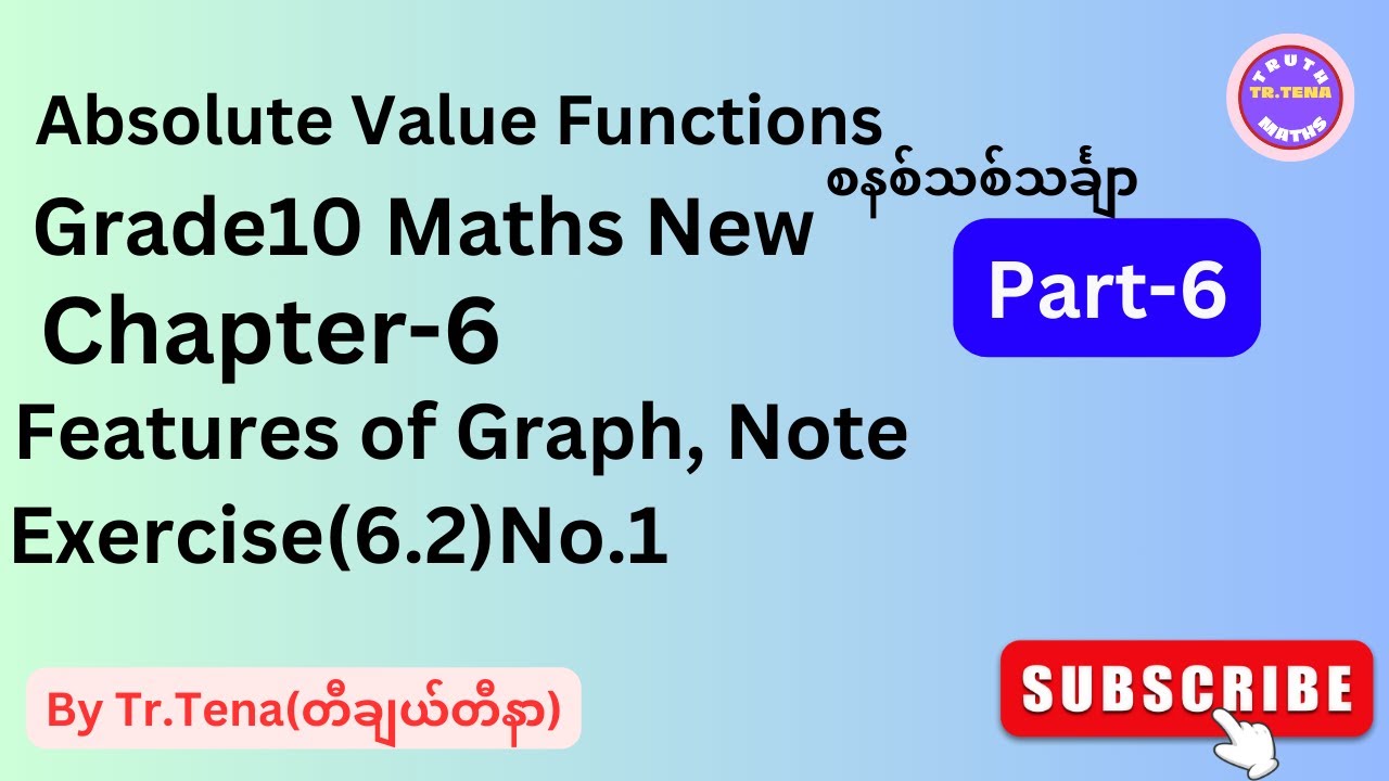Grade10 math chapter6, Exercise(6.2)No.1, Features of the graph, Note, Tena - YouTube