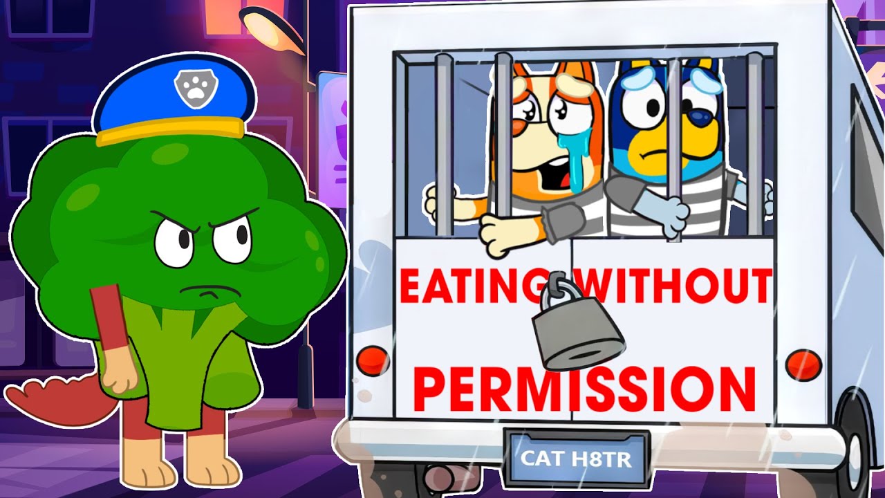 Bluey & Bingo Go to Jail! 🍔🥦 A Fun Lesson About Healthy & Junk Food ...