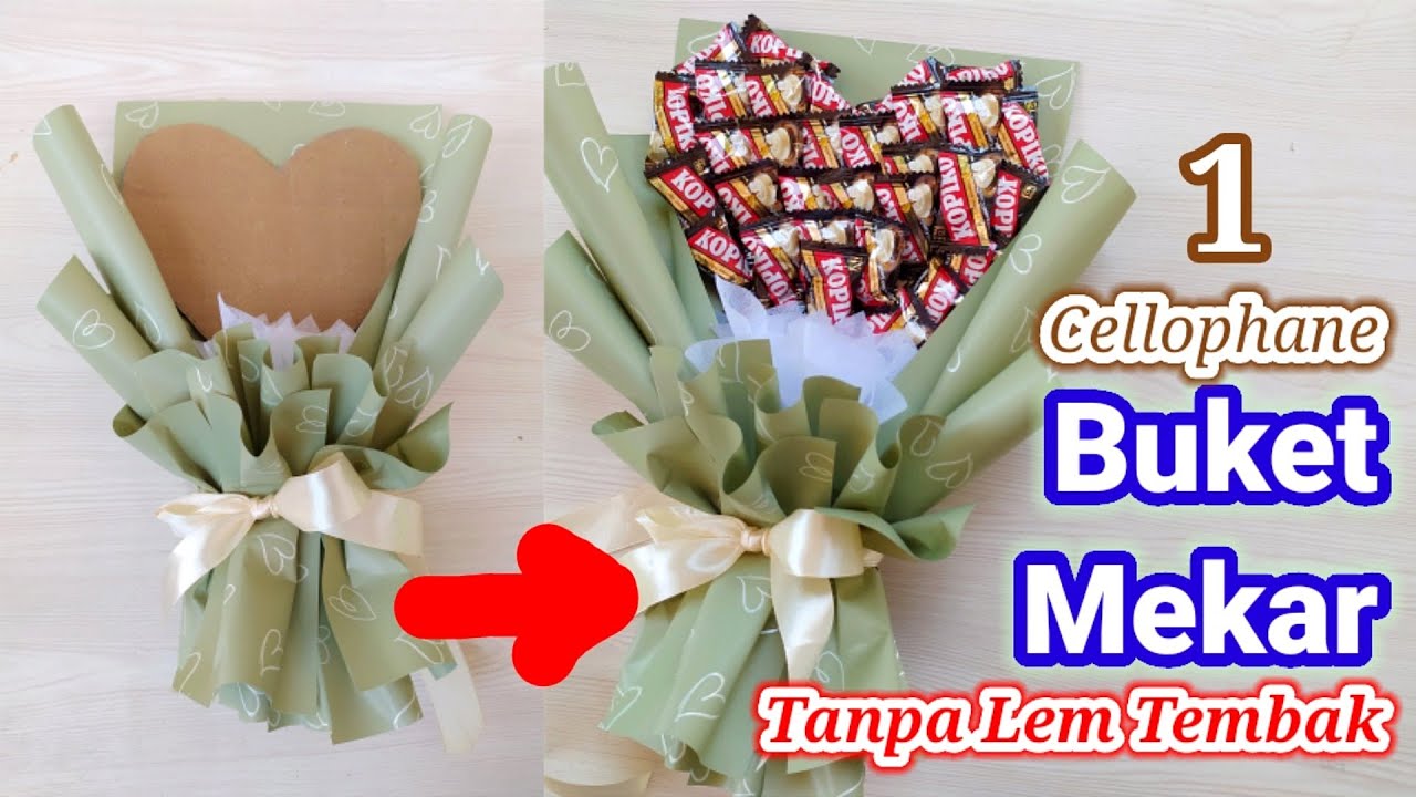 BIKIN BUKET PERMEN | Permen Bentuk LOVE | DIY Bouquet Snack - YouTube