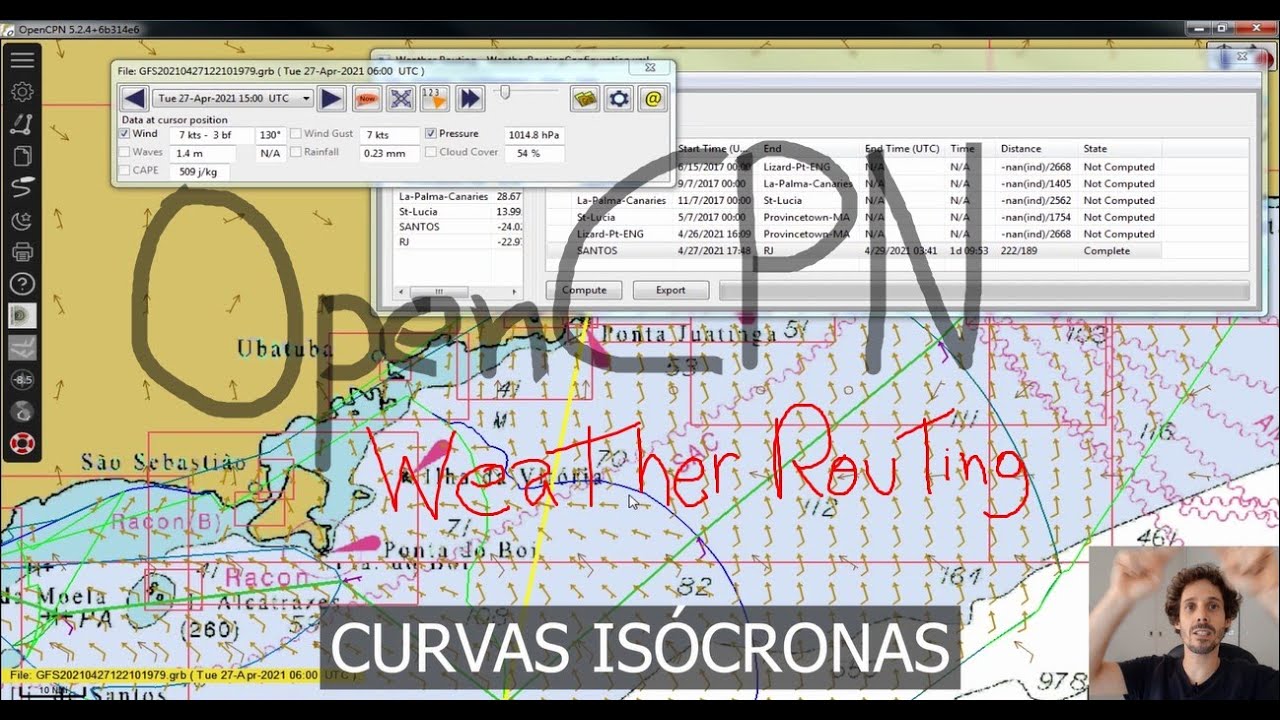 OpenCPN: Charts, GRIB and Weather Routing. #12 - YouTube