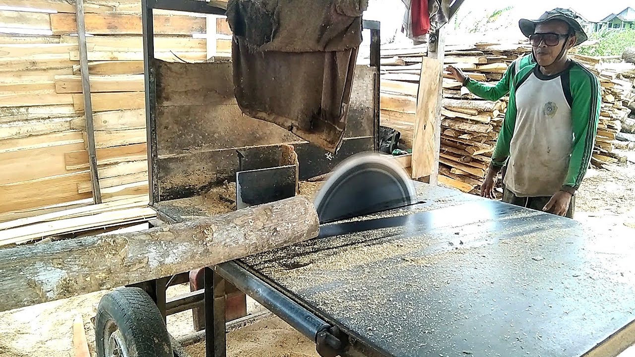 serkel kayu meja dari besi pisau tajam kayu jati terasa Tahu....nyussss ...