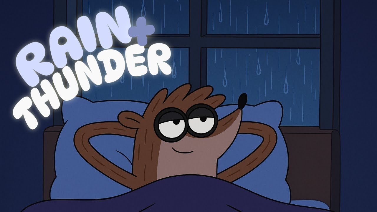 REGULAR SHOW x RAINSTORM for SLEEP (no ads) - YouTube